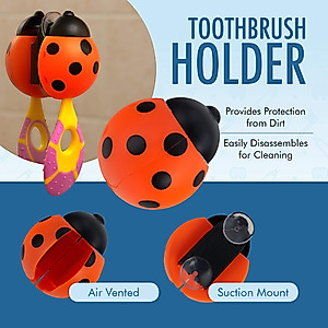 AllSett Health 6 Pack - Baby Toothbrush, 0-2 Years, Soft Bristles, BPA Free | Toddler Toothbrush, Infant Toothbrush, Training Toothbrush, Includes Free Toothbrush Holder