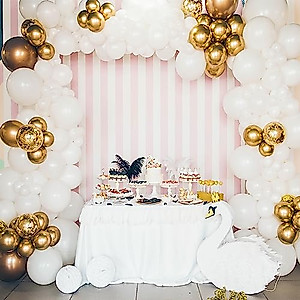 XIXIGOU 110 Pcs White Balloon Garland Arch Kit, White Balloons Different Sizes 18/12/10/5 Inch Matte White Latex Balloons for Baby Shower/Birthday Party/Graduation/Wedding Party Decoration