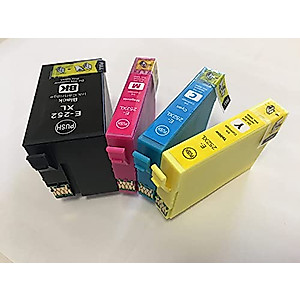 UPlus Remanufactured Ink Cartridge Replacement for Epson 252XL 252 XL 252 Ink to use for Epson WF-7110 WF-7610 WF-7620 WF-7710 WF-3620 WF-3630 WF-3640 (1Big-Black, 1 Cyan, 1 Magenta, 1 Yellow, 4Pack)