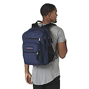 JanSport Big Laptop Backpack Navy - Computer Bag with 2 Compartments, Ergonomic Shoulder Straps, 15” Laptop Sleeve, Haul Handle - Book Rucksack