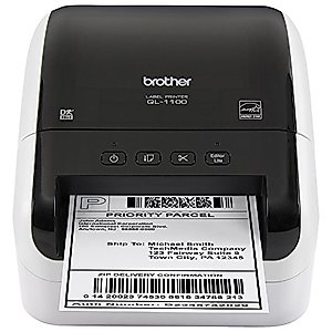 Brother QL-1100 Wide Format, Postage and Barcode Professional Thermal Label Printer, Black