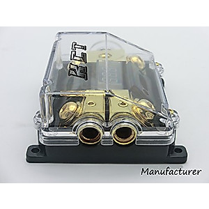 KCT Car Audio Digital Led Display Fuse Holder ANL Include 2 Fuses Distribution Block 1 Way in 2 Way Out