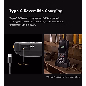 AGM M7 Rugged Phone, IP68 Waterproof Outdoor Phone, 2500mAh Battery Unlocked 4G Cell Phone for Seniors Dual SIM Biggest Speaker 2.4" Touch Screen 1GB+8GB Facebook/Skype/TikTok-Black