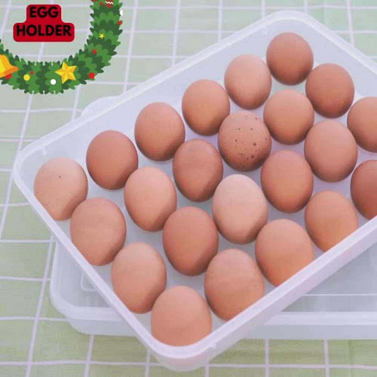 Serve Perfect Deviled Eggs with Ease - 2 Clear Egg Containers with Lid Hold 48 Eggs, Easy Pipe Filling and Carry, Dishwasher Safe Carrier, Stackable, BPA-Free, Party-Ready for Delicious Results