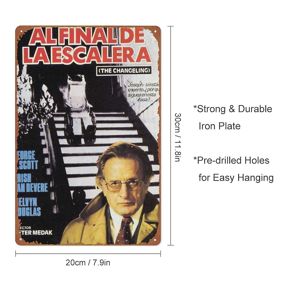 The Changeling Professional Tin Poster- Ideal Wall Decor for Bars, Cafes, Offices, Restaurants, Homes, Gardens, Shops, Clubs - 12 X 8 Inches