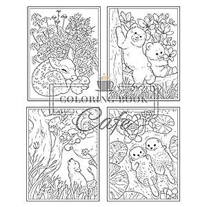 Baby Animals Coloring Book: An Adult Coloring Book Featuring Super Cute and Adorable Baby Woodland Animals for Stress Relief and Relaxation Vol. I