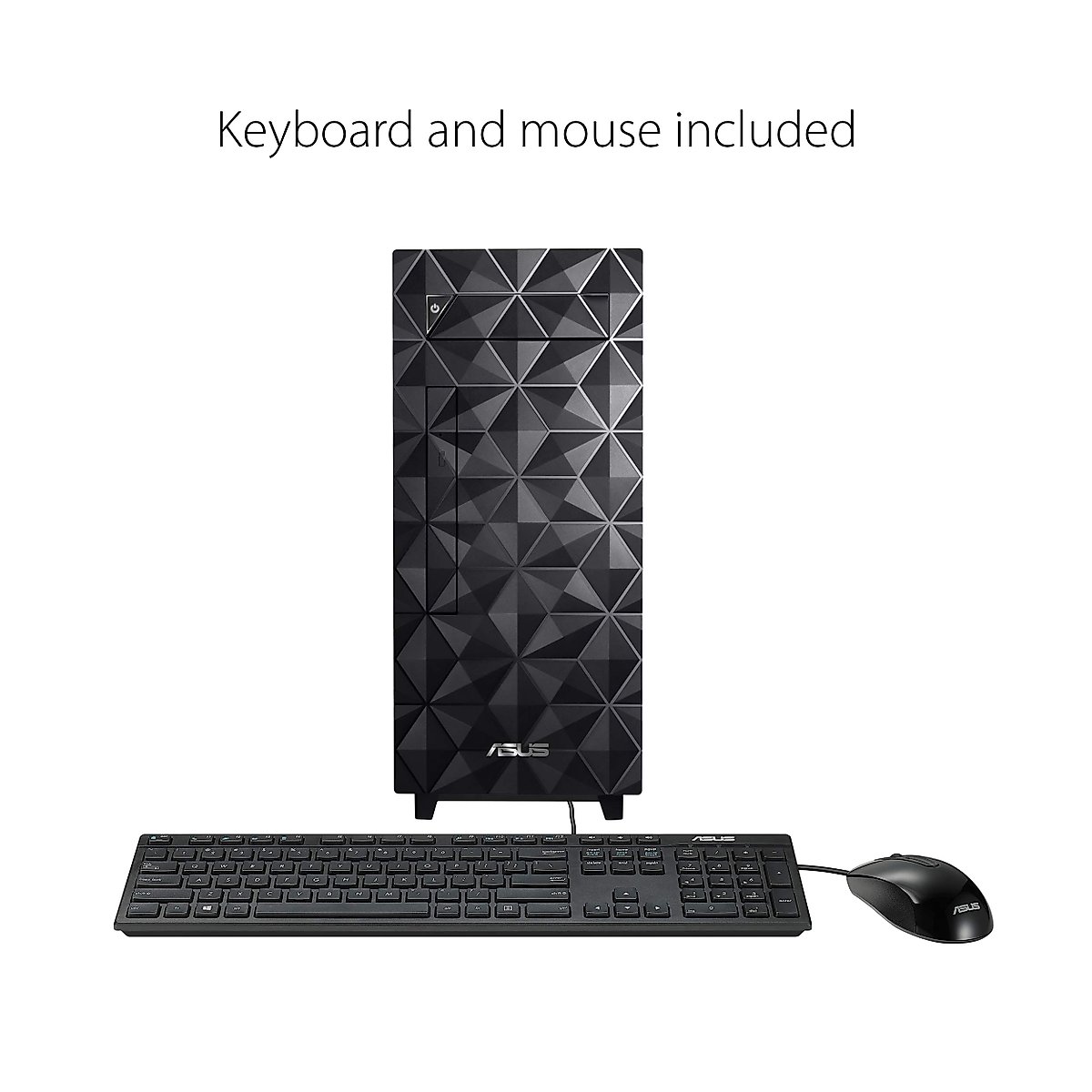 ASUS Desktop S300, Intel Core i5-10400 Processor, 16GB DDR4 RAM, 512GB PCIe SSD, DVD Drive, Windows 10 Home, Wired Keyboard & Mouse Included, Black, S300MA-DH501