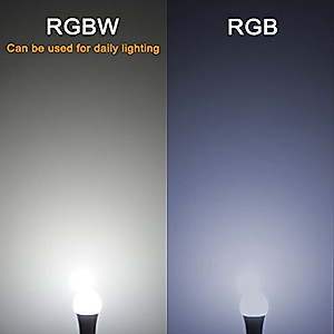 ILC LED Color Changing Light Bulb, 120 Colors, 5700K Daylight White, 70 Watt Equivalent with Remote Control RGBW RGB Daylight and White – Timing Function - A19 E26 Edison Screw (2 Pack)