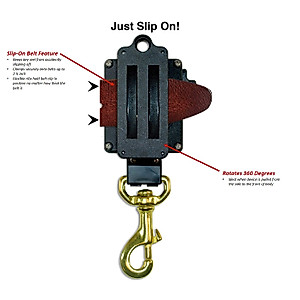 Lucky Line Ultra HIGH Force Gear Keeper, Industrial Strength Key Retractor Supplied with Brass Plated Bolt Snap, 28" Kevlar Cord, Slip-ON Belt Bracket, 1 per Pack (47401)