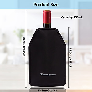 Wine Cooler Sleeve, Wine Bottle Gel Cooler Sleeve Freezer Chiller, Long Lasting Keep Wine Cool and Chill Sleeve for Prosecco Champagne Beer Wine Bottles