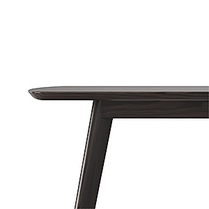 Flats & Castles Wesley Mid-Century Modern Square Dining Table 36" (Charcoal Walnut)
