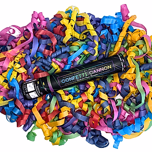 Confetti Sky [6 Pack] 12 Inch Streamer Cannons | Multicolor Streamers Cannons for Wedding Celebration, Birthday Party, Pranks, Graduation, Christmas Eve and New Year Celebrations (Multicolor)