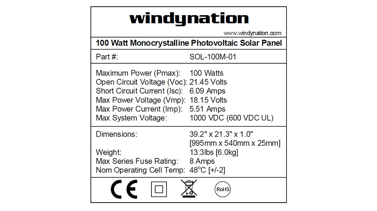WindyNation 400 Watt Monocrystalline Solar Panel Kit + 1500W VertaMax ...