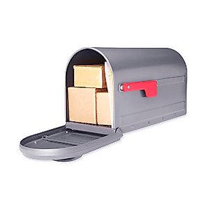Architectural Mailboxes Mapleton Galvanized Steel Post Mount Mailbox, Compatibility Code F, 7900-2GR-R-10, Graphite, Large Capacity