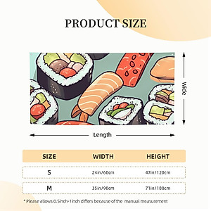 Sushi Printed Banners Personalized Party Banner Photo Text Background Banner Wall Banner for Halloween Party Home Decorations or Backdrops