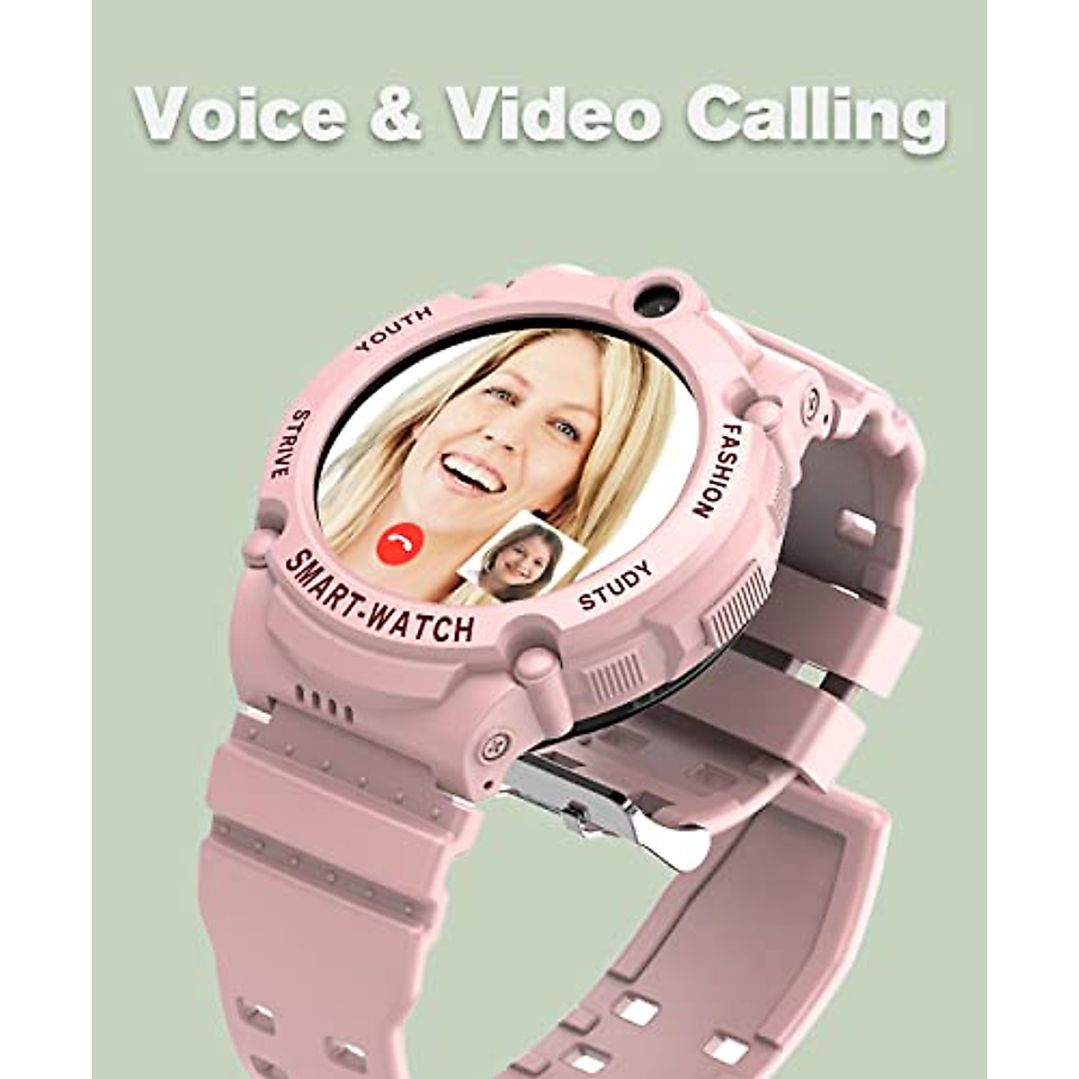 PTHTECHUS Kids Smart Watch with SIM Card, 4G GPS Tracker Watch for Kids, Combines Phone Video Voice and Wi-Fi Call, Wrist Watch Suitable for 8-16 Boys Girls Birthday Gifts