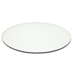 Pro Safe Glass 24 inches Round Tempered Clear Glass Table Top - 1/4 inches Thick with Flat Polish Edge