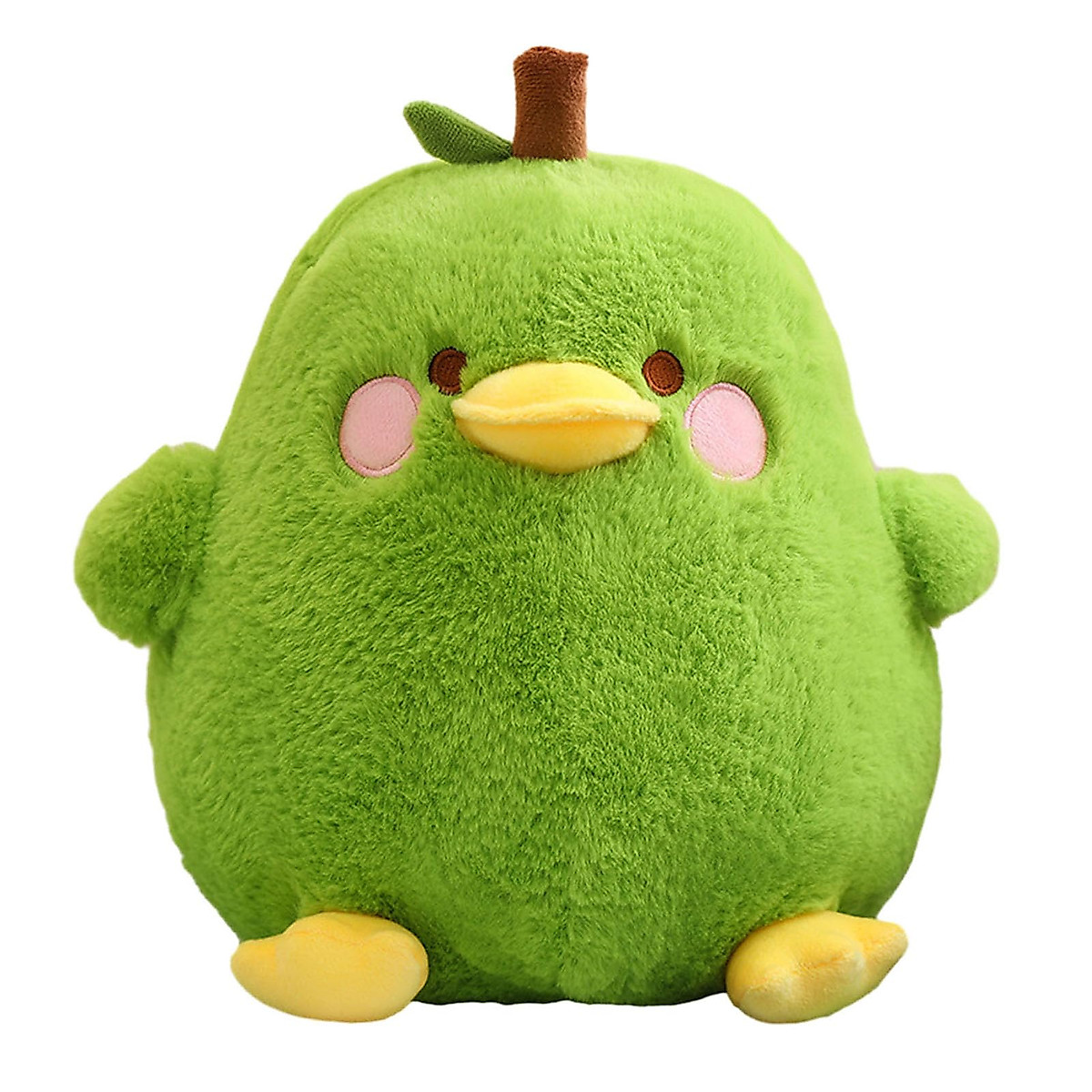 Pear Duck Doll, 2-in-1 Plush Toy Soft Stuffed Animal Sofa Cushion Cute Cartoon Duck Plushies Doll Pillow Companion Soothe Toy for Kids Girls Home Decoration (Green S)