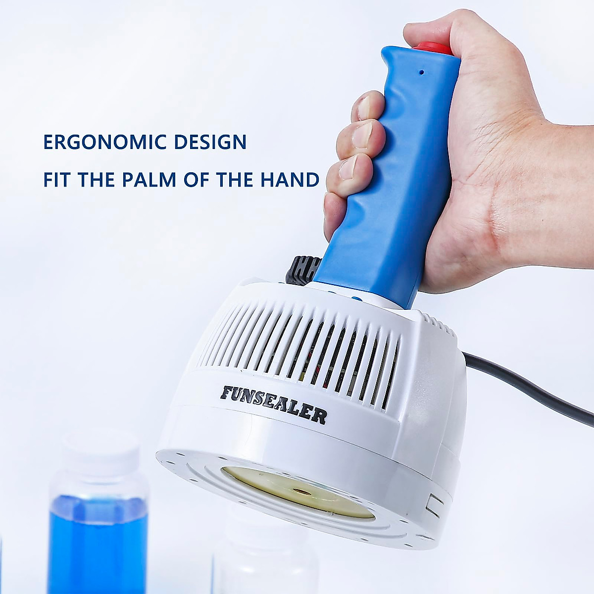 FUNSEALER Induction Heat Sealer Bottle Cap Sealing Machine For Plastic Glass Bottle Cap (110&220 Dual Voltage)