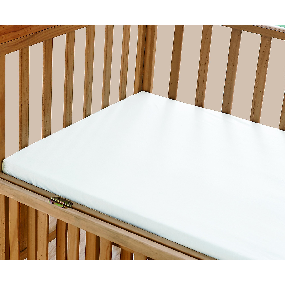 Celine Linen Luxury Silky Soft Baby Crib Fitted Sheet0 Cotton Jersey Knit | Standard Crib and Toddler Mattresses for Boys and Girls |, White