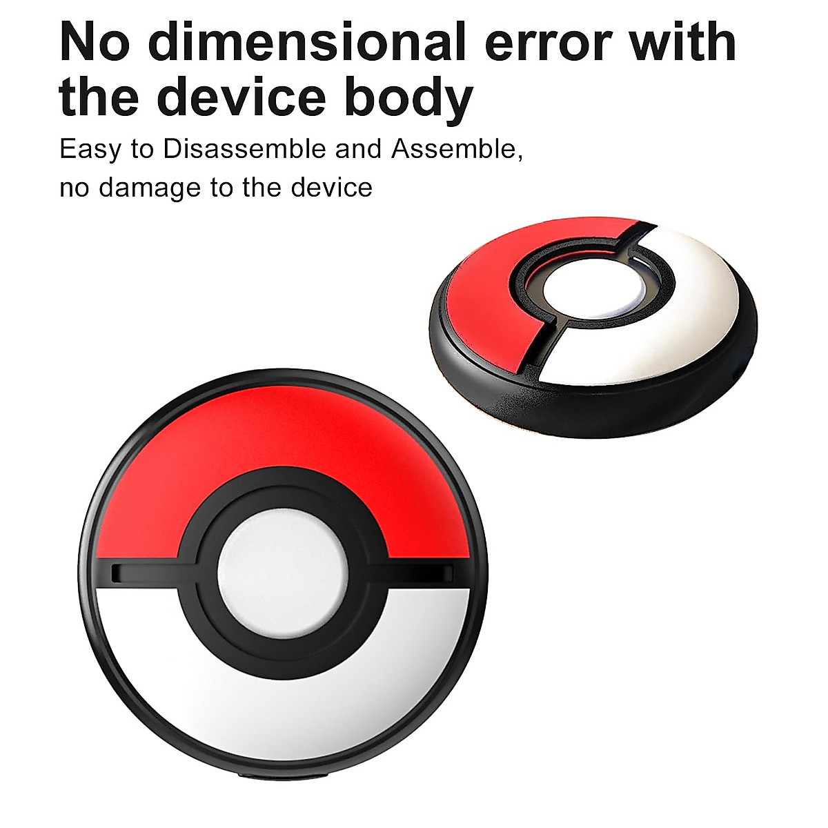 Protective Case for Pokémon GO Plus + 2023, Waterproof Silicone Protective Case with Wrist Strap, Black