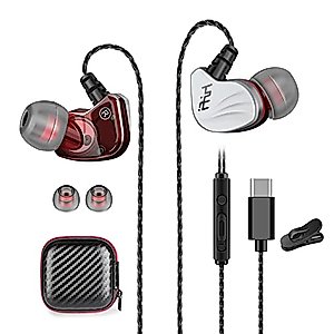 JAKPAK USB C Headphones for Samsung S23 Ultra Type C Earphones Wired Sport Earphones HiFi Stereo with Mic Noise Canceling Type C Earbuds for Galaxy S22 Z Flip3 Fold3 iPad Pro Air 5 Mini 6 Oneplus 9 8