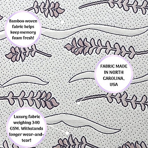 Sleep Touch Lavender Luxury -10inch, Made in USA, Gel-infused Memory Foam Mattress & Pillows, CertiPUR-US Certified, Bed-in-a-Box (Queen)