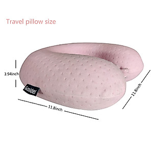 Gosider Neck Pillows for Sleeping Travel Pink Travel Pillow Comfortable U Shape Memory Foam Pillows Neck and Head Support Portable Travel Neck Pillow Suitable for Planes, Trains, Self-Driving Cars