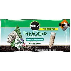 Miracle-GRO Tree & Shrub Fertilizer Spikes, 5 Pack