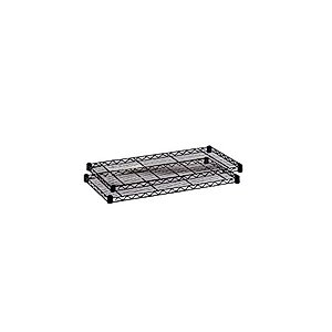 Safco Products 5290BL Industrial Wire Shelving Extra Shelf Pack 36" W x 24" D (Starter and Add-On Units Sold Separately), (Qty. 2), Black