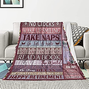 Zolumy Best Retirement Gifts for Women/Men 2023, Happy Retirement Gifts Ideas, Classy Retirement Gift, Funny Farewell Gifts for Coworkers Women, Going Away Gift, Cool Retired Gifts, Blanket 80X60in