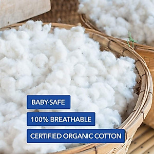 ORGANICDREAM Cooling Premier 5" Mini Crib and Toddler Mattress 2-Stage I 100% Breathable & Hypoallergenic - GREENGUARD I Extra Firm Infant Side and Plush Toddler Side (38x24x5)