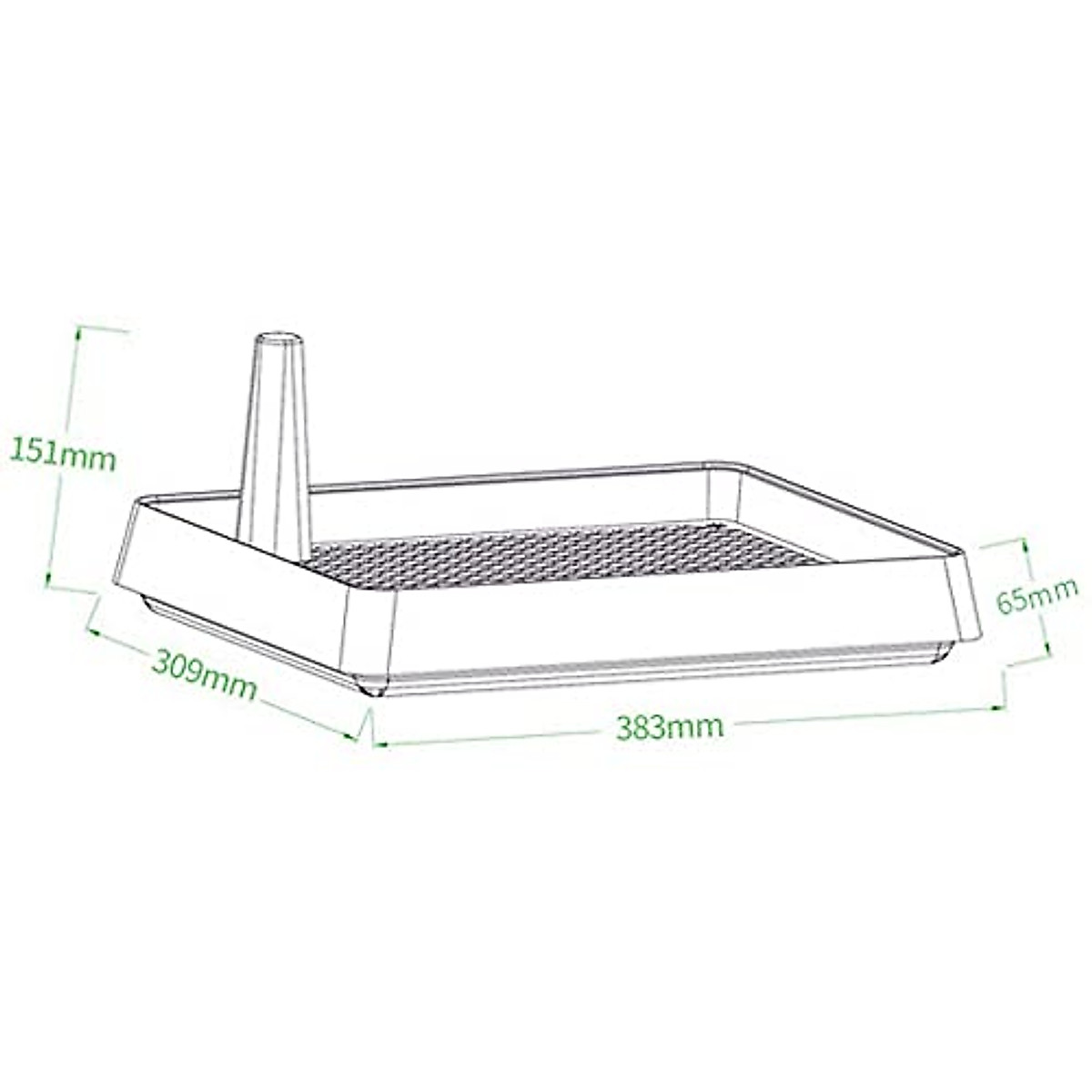 RUBYHOME Super Large Rabbit Litter Box 15" L x 12" W, Rabbit Potty Box Litter Pan for Cage, Extra Large Bunny Restroom Litter Tray Rabbit Toilet