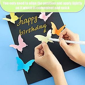 Adhesive Glue Pens Crafting Fabric Pen Liquid Glue Pen Provides Point Application for Die-Cuts Glitter Card Making Quilting Crafts Supplies (3 Pieces)