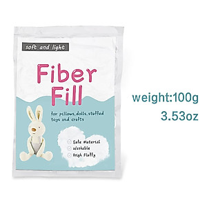 100g/3.5oz Polyester Fiber Fill, Stuffing Pillow Filling Stuffing Cushion Filling, Batting High Resilience Fill Fiber, Stuffing for Stuffed Animals/DIY Crafts