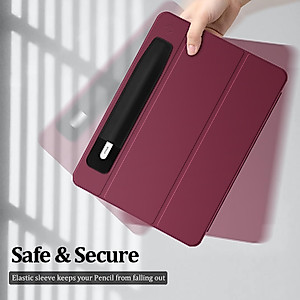 Fintie Pen Sticker Compatible with Apple Pencil Pro, Apple Pencil (USB-C / 1st / 2nd Generation), Elastic Stylus Pocket, Adhesive Leather Pen Pouch Sleeve, Black