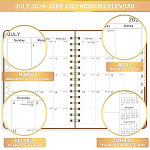 2023 Planner - Weekly & Monthly Planner 2023 from January - December 2023, 6.3" x 8.4", Monthly Tabs, Smooth Faux Leather & Flexible Hardcover with Twin-wire Binding, Brown, Perfect Life Assistant