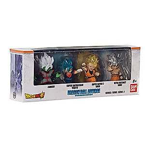 Bandai Namco - Dragon Ball Super - Super Saiyan Vegito, Zamasu, Super Saiyan 3 Goku, Ultra Instinct Goku, Dragon Ball Adverge 2" Figure (Box Set 4)