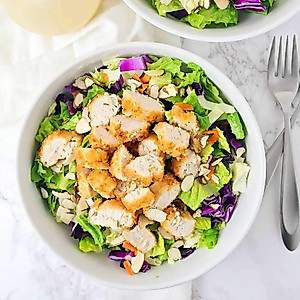 Hesen 60 oz Large Soup Bowl, Pho Bowls and Spoons Set, Ramen Bowl Set of 3 Bowls + 3 Spoons, 8 in Off White Ceramic Serving Bowls