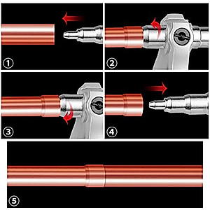 JoyTube Copper Pipe Tube Expander Tool manual Swaging hand tool Refrigeration Tube Expanding Tool kit 1/4” to 7/8”