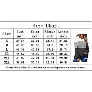 CRAZY GRID Ladies Long Sleeve Tops Pullover Color Block Casual Sweatshirts Comfy Lounge Blouse Blue Yellow Medium