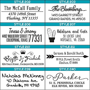 Customized Return Address Stamp - Choose from Many Styles and 15 Ink Colors - Personalized Self Inking Stamp