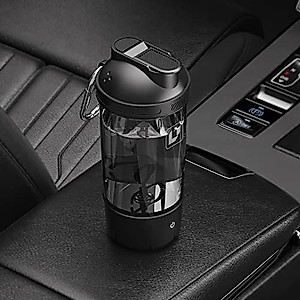Cholas Premium Electric Protein Shaker Bottle, 20oz Blender for Mixing Protein, Gym Portable Cup, and Cocktails, BPA Free Self Stirring Shaker with Waterproof Design in Sleek Black