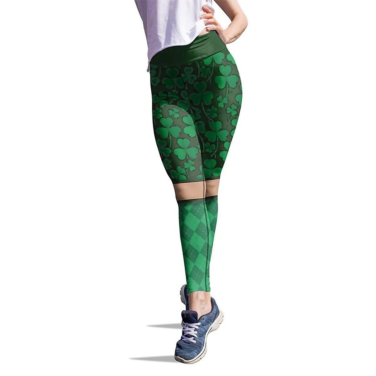 Bblulu Trendy Design Workout Leggings - Novelty Graphic Printed Cute Patterns Tights Slimming Full-Length Yoga Pants