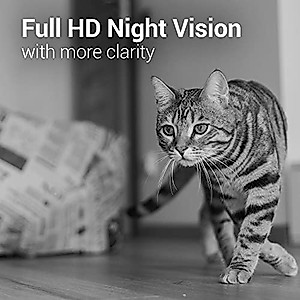 Bosma XC Pet Camera, Full HD WiFi Indoor Security Camera, 360 View and Super Wide Angle, Two-Way Audio and Video, Night Vision, Motion and Sound Detection, Local Storage, Easy Installation