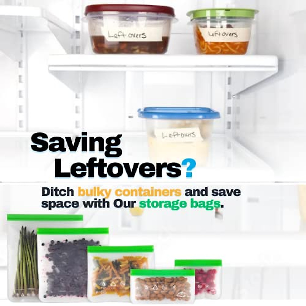 15 PacK Bpa Free Freezer Bags In 4 Sizes With Freezer Labels BPA Free Reuseable Plastic Bags, Reusable Gallon Freezer Bags, Silicone Sandwich Bags Reusable, 5 x 6 Reusable Snack Bags for Kids