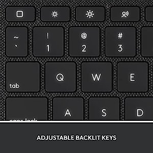 Logitech Combo Touch Detachable 10th Gen iPad Keyboard Case with Large Precision Trackpad, Full-Size Backlit Keyboard, and Smart Connector Technology - Oxford Gray