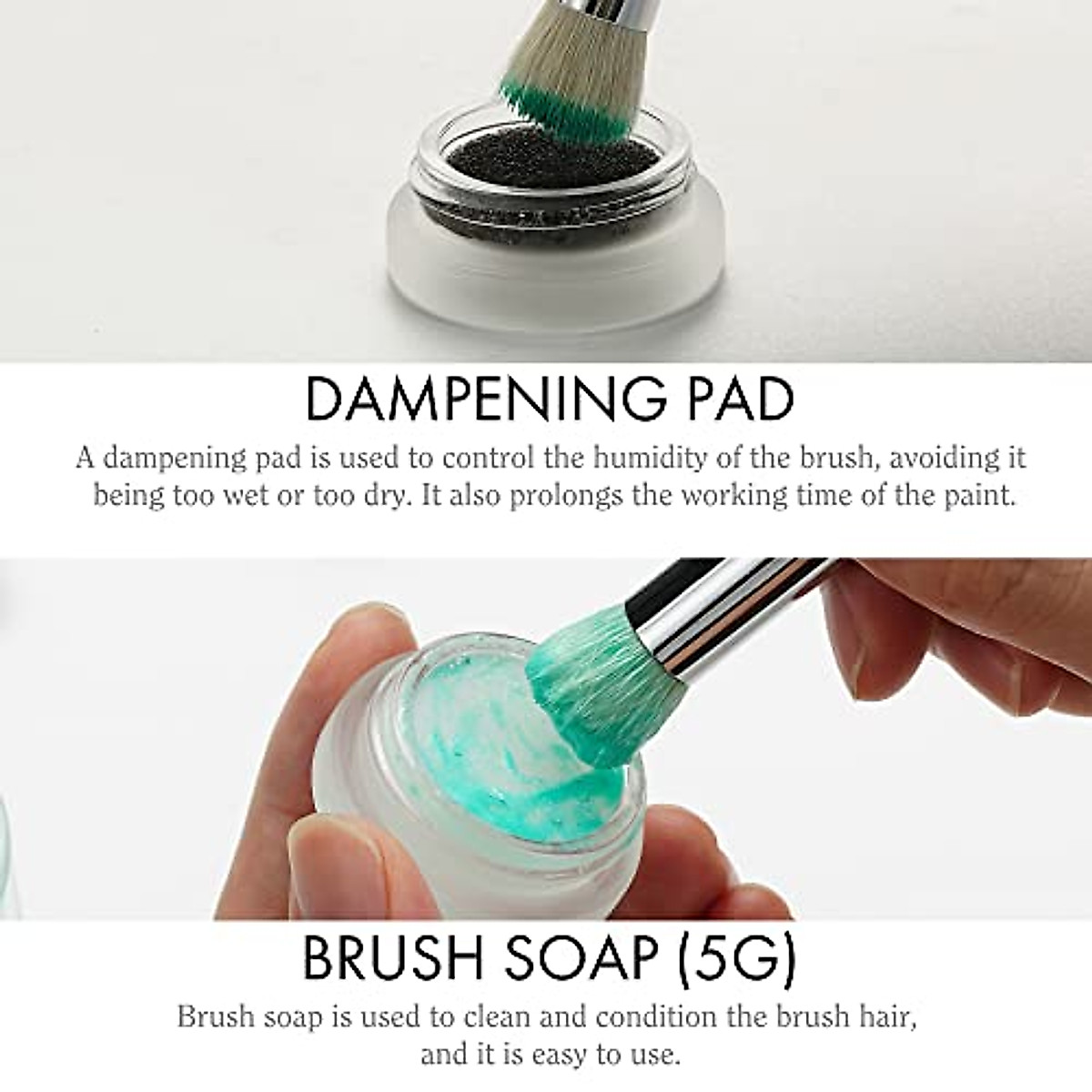 ARTIFY Drybrush Set Animal Hair Dry Brushes: Professional-Grade Dry Brush for Effortless Miniature & Model Painting - 5 Sizes Hobby Detail Paint Brushes for Tabletop & Wargames Miniatures