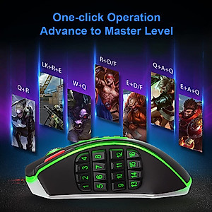 M990 USB wired RGB Gaming Mouse 24000DPI with 24 programmable Buttons