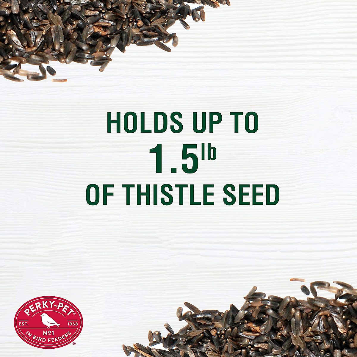 Perky-Pet YSSF00346-2 Straight-Sided Thistle Seed Wire Mesh Tube Finch Bird Feeder